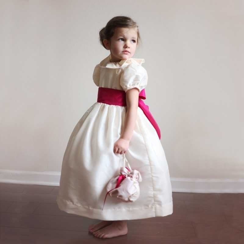 Flower Girl Red And White Dresses